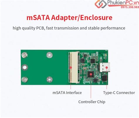 Box SSD mSATA to Type C vỏ nhôm Kingshare