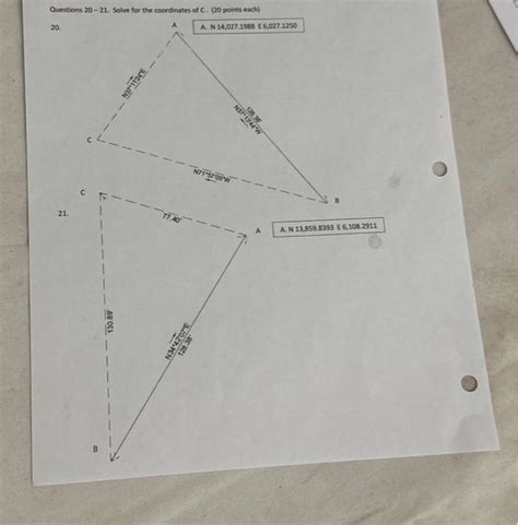 Questions 20−21 Solve For The Coordinates Of C 20