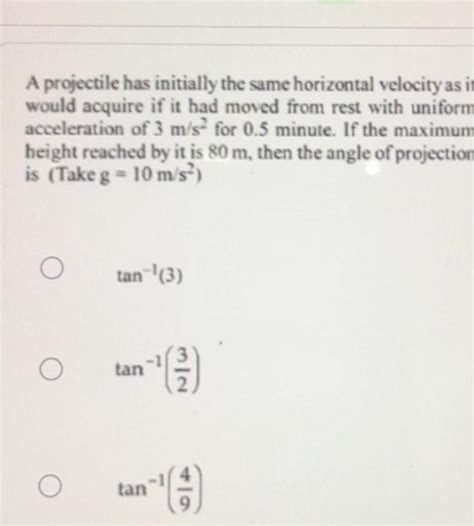Answered A Projectile Has Initially The Same Horizontal Velocity As