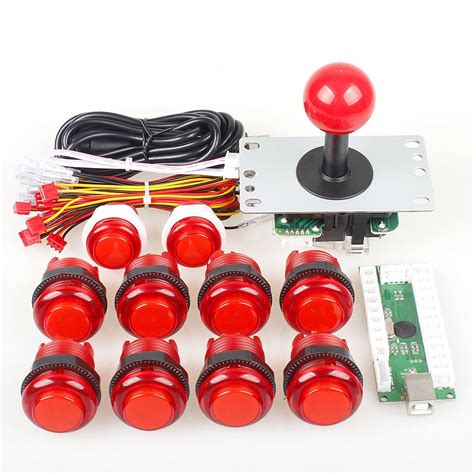 Buy EG STARTS Zero Delay USB Encoder To PC Games Joystick X LED Illuminated Push Buttons For
