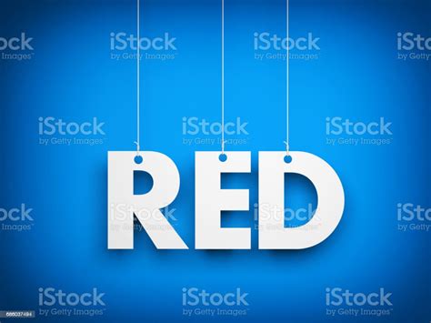 파란색 배경에 흰색 단어 레드입니다 3 차원 일러스트 레이 션 0명에 대한 스톡 벡터 아트 및 기타 이미지 0명 검은색 그라데이션 Istock