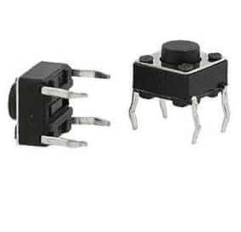 Push Button Switch Dpdt 4 Pin Pack Of 3 R16