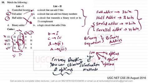 Question 10 Ugc Net Computer Science Previous Year Paper Solution August 2016 Youtube