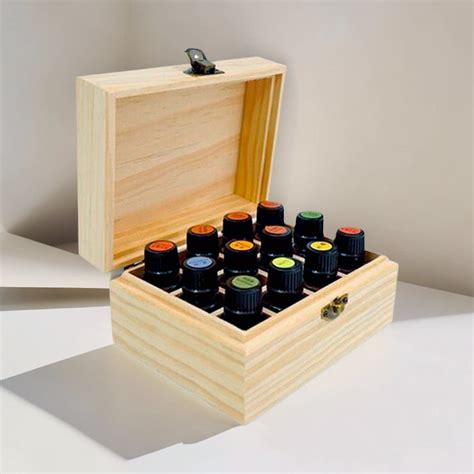 საკმევლის ეთერზეთების შესანახი ყუთი მასიური ხის 12 კუპე ნათება გაუმტარი ნაღმტყორცნებისა და