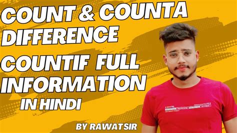 how to use countif formula in excel easy step tutorial hindi excel