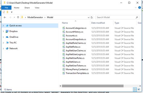 How To Create Models For Dotnet Entity Framework From The Database
