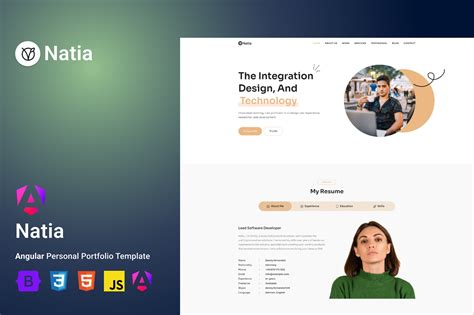 Natia Angular Personal Portfolio Template