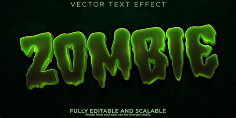 Premium Vector Zombie Editable Text Effect Halloween And Scary Text Style