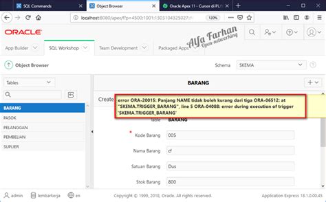 Oracle Apex Trigger Di PL SQL Open Networking
