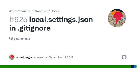 Ttingsjson In Gitignore · Issue 925 · Azureazure Functions