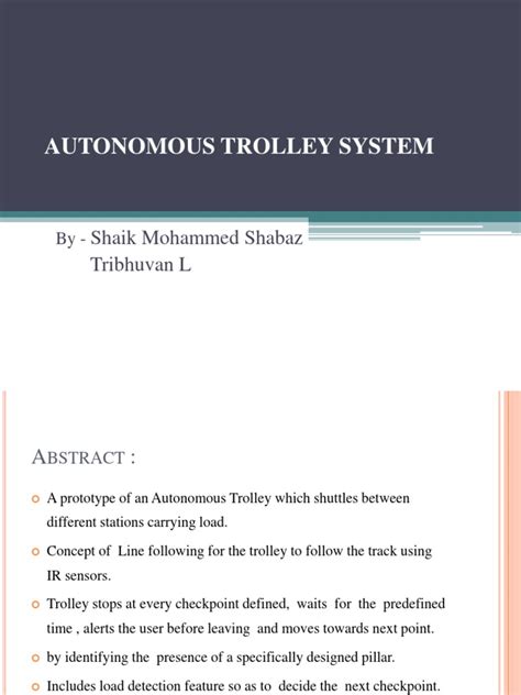 autonomous trolley system pdf tram warehouse