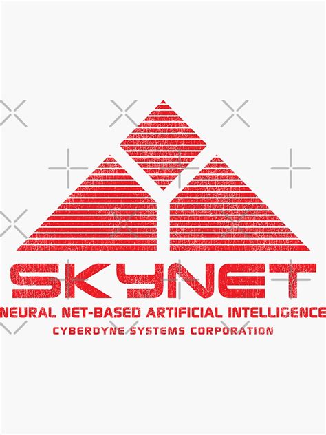 Skynet Logo Worn Lts Sticker For Sale By Alhern67 Redbubble