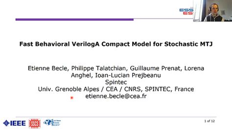 Fast Behavioral Veriloga Compact Model For Stochastic Mtj Underline