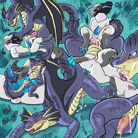 Rule 34 11 Anal Anal Sex Anthro Black Body Black Fur Blue Claws Blue