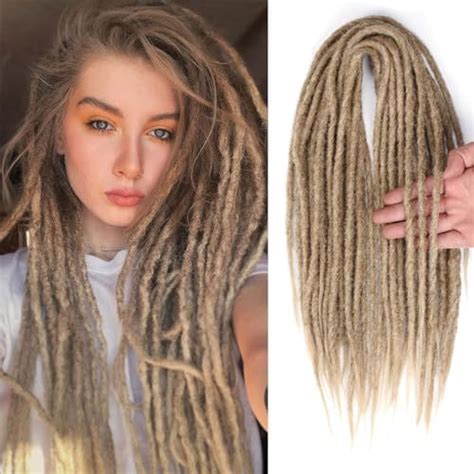 Dreadlock Extensions 24 Inch 18 Strands Synthetic Double Ended Dreadlock Extensions