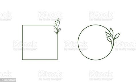 기하학적 인 꽃 프레임 테두리 화환 손으로 그린 그림 트렌디 한 선 그리기 가지와 자연 장식품이있는 라인 아트 스타일 0명에