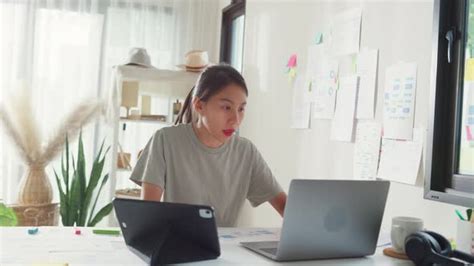 Asia Girl It Development Programmer Typing On Keyboard Coding Programming Fixing Data Code On