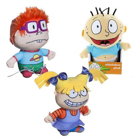 Nickelodeon Nick Toons Rugrats Plush Set Angelica Chuckie And Tommy