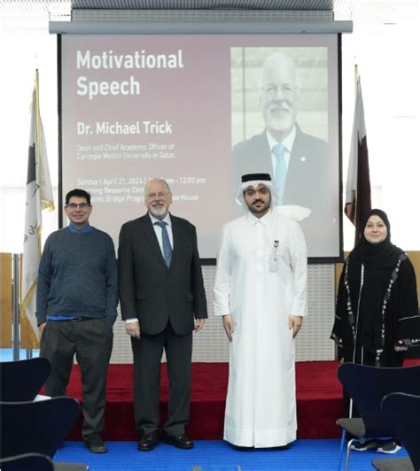 Visit Of The Dean Of Cmu In Qatar To Abp Academic Bridge Program