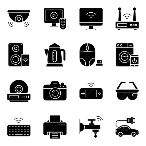 Premium Vector Pack Of Iot Solid Icons