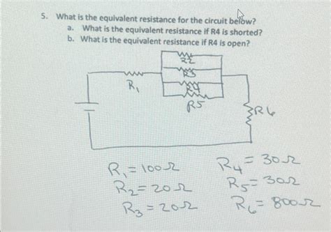 Solved What Is The Equivalent Resistance For The Circuit Chegg Com