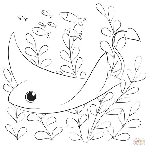 Dibujo De Mantarraya Para Colorear Dibujos Para Colorear Imprimir Gratis