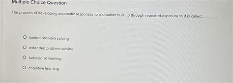 solved multiple choice questionthe process of developing