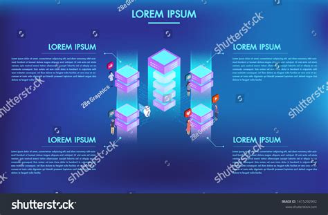 concept big data technology processing 4 stock vector royalty free