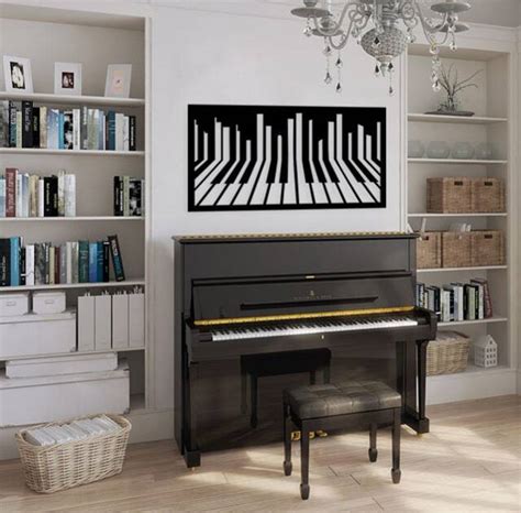 Piano Keys Art Wooden Piano Keys Room Music Decoration By Etsy