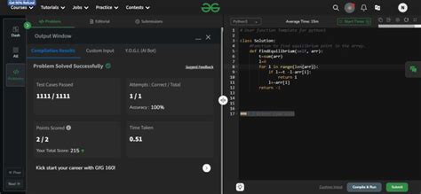100daysofcode Geeksforgeeks Problemsolving Codingjourney