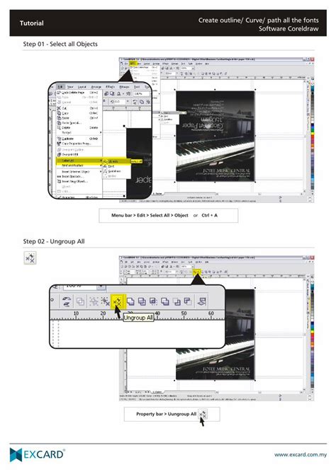 PDF Tutorial Create Outline Curve Path All The Fonts Software Coreldraw In CorelDRAW