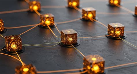 Blockchain Network Visualization Stock Illustration Illustration Of