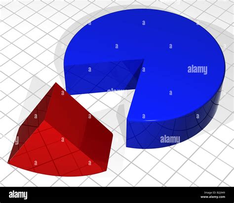 Illustration Of A Pie Chart With A Slice Turned Up On Its End Stock Photo Alamy