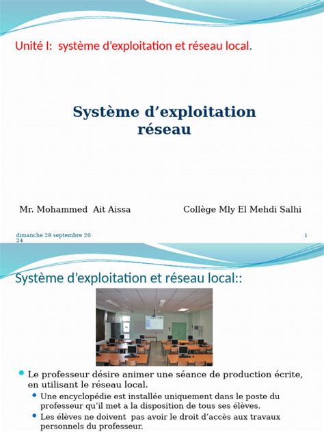Unité I5 Système Dexploitation Réseau 1 Pdf