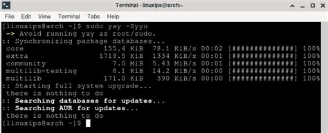 How To Update Arch Linux Linuxips