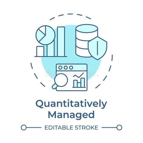 Quantitatively Managed Stage Soft Blue Concept Icon Stock Vector Illustration Of Outline Sign