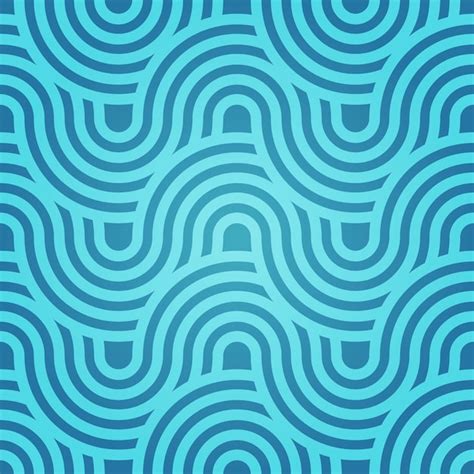 Premium Vector Seamless Undulating Pattern In Blue Tones