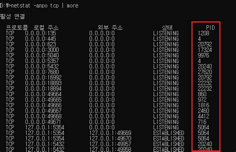 Windows Tcpudp 상태확인