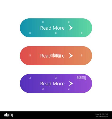 Read More Colorful Button Set On White Background Flat Line Gradient