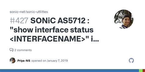 SONiC AS Show Interface Status Is Throwing Error Issue Sonic Net Sonic