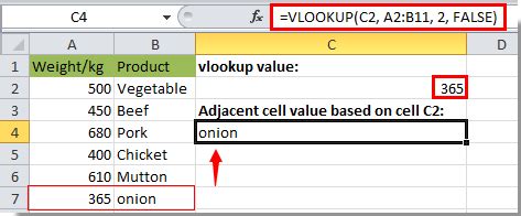 How To Vlookup Return Value In Adjacent Or Next Cell In Excel