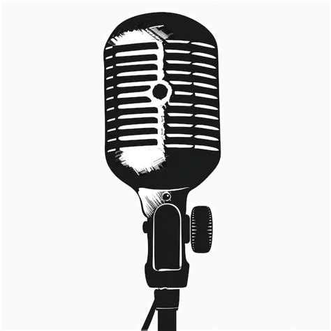 A Drawing Of A Microphone With A Microphone In It Premium AI Generated Image