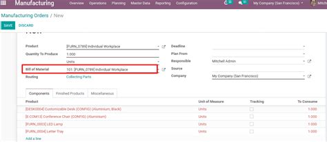 How To Create Bill Of Material BoM In Odoo