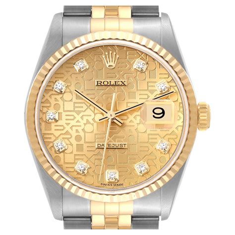 Rolex Datejust Stainless Steel Yellow Gold Mens Watch 16233 Box Papers