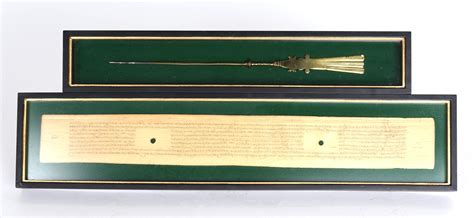 At Auction Cased Brass Indonesian Quill