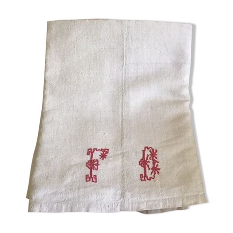 Drap De Campagne En Gros Lin Marqué Fd Selency