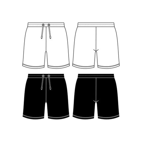 Unisex Sweat Shorts Technical Fashion Illustration Short Pants Fashion