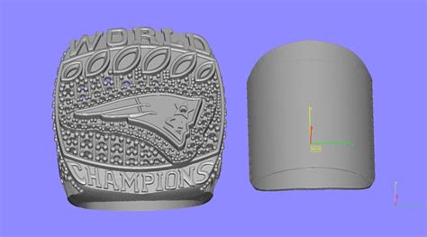 🥣 Brady Super Bowl Championship Ring・ Stl File For 3d Printing・cults