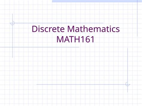 Discrete Structures Lecture 1 Pdf