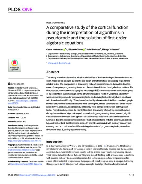 Pdf A Comparative Study Of The Cortical Function During The